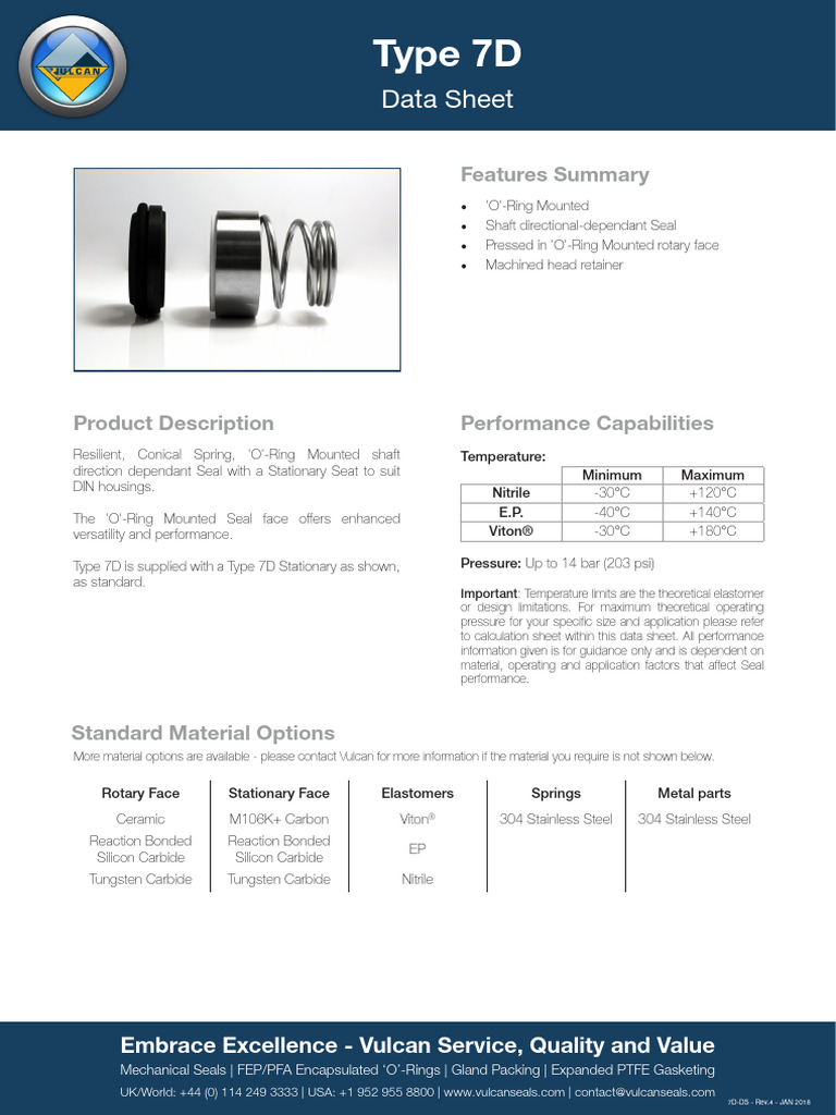 Type 7d Ds Jan18 | PDF | Ceramics | Tungsten