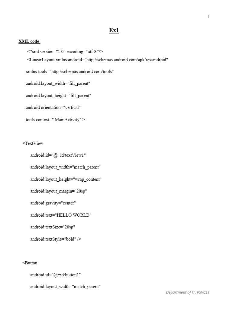 Mad Lab Exercise Pdf Android Operating System Java Programming Language