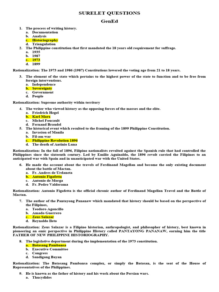 Surelet Questions Gened | PDF | Educational Technology | Internet