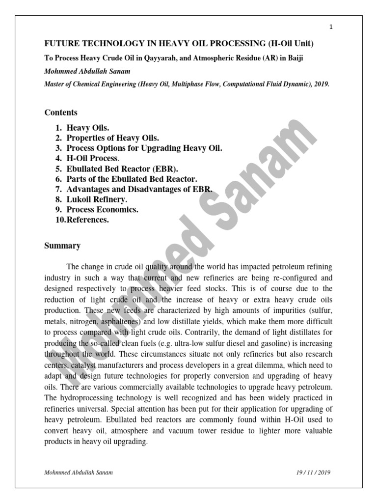 Future Technologies in Heavy Oil Processing | PDF | Petroleum | Oil ...
