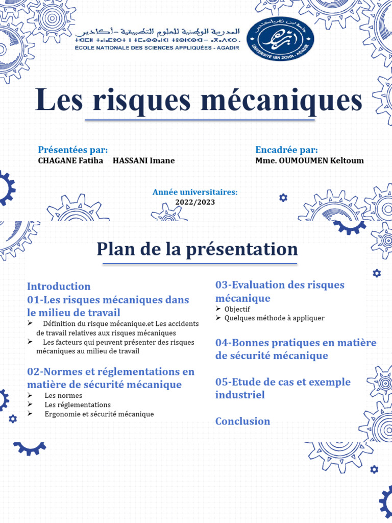 Présentation des risques mécaniques-2 | PDF | Risque | Sécurité