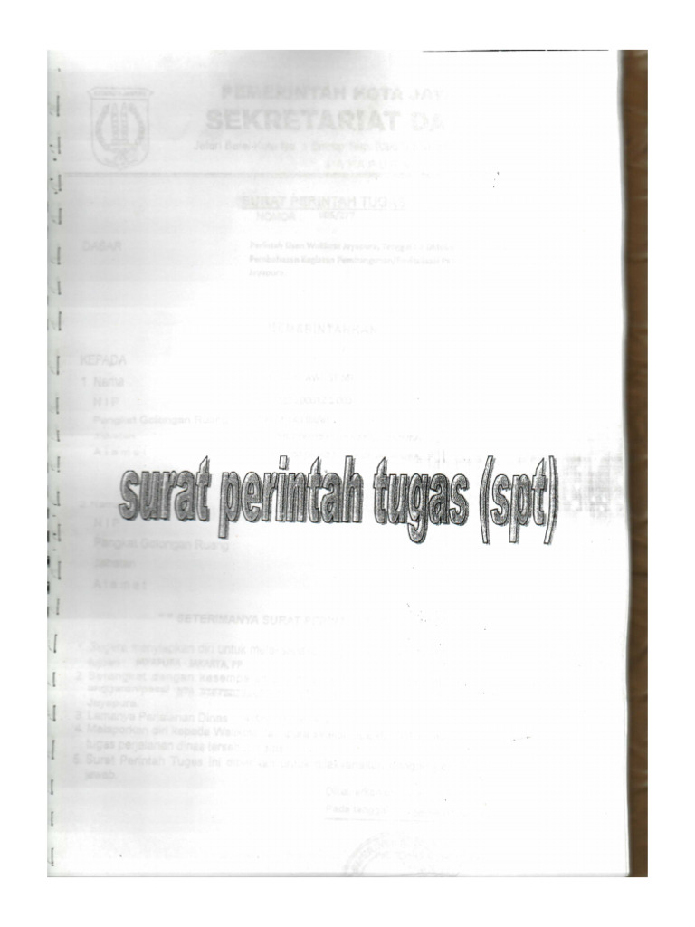 Surat Tugas KLKL | PDF