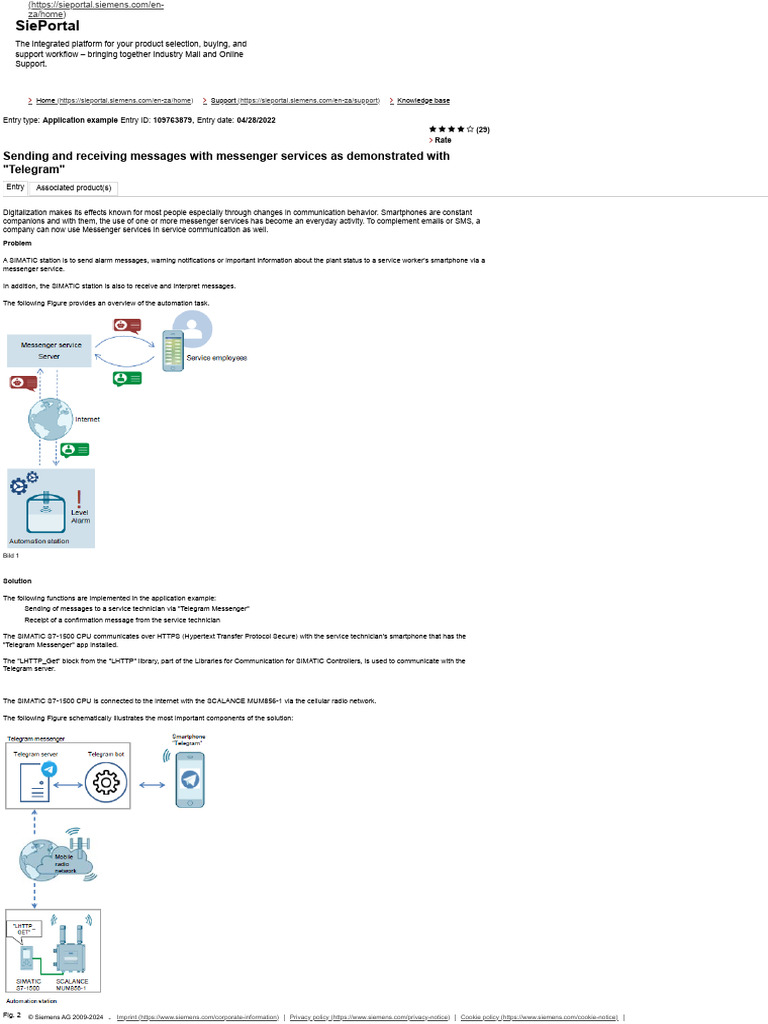 Telegram Integration for SIMATIC Alerts | PDF | Automation | Smartphone