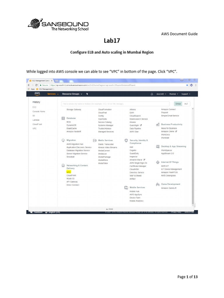 Lab17 - ELB and Autoscaling Lab Configuration - 1 of 3 | Download Free ...