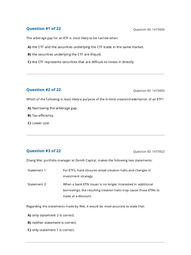 Reading 35 Exchange-Traded Funds - Mechanics and Applications ... Reading 35 Exchange-Traded Funds - Mechanics and Applications ...