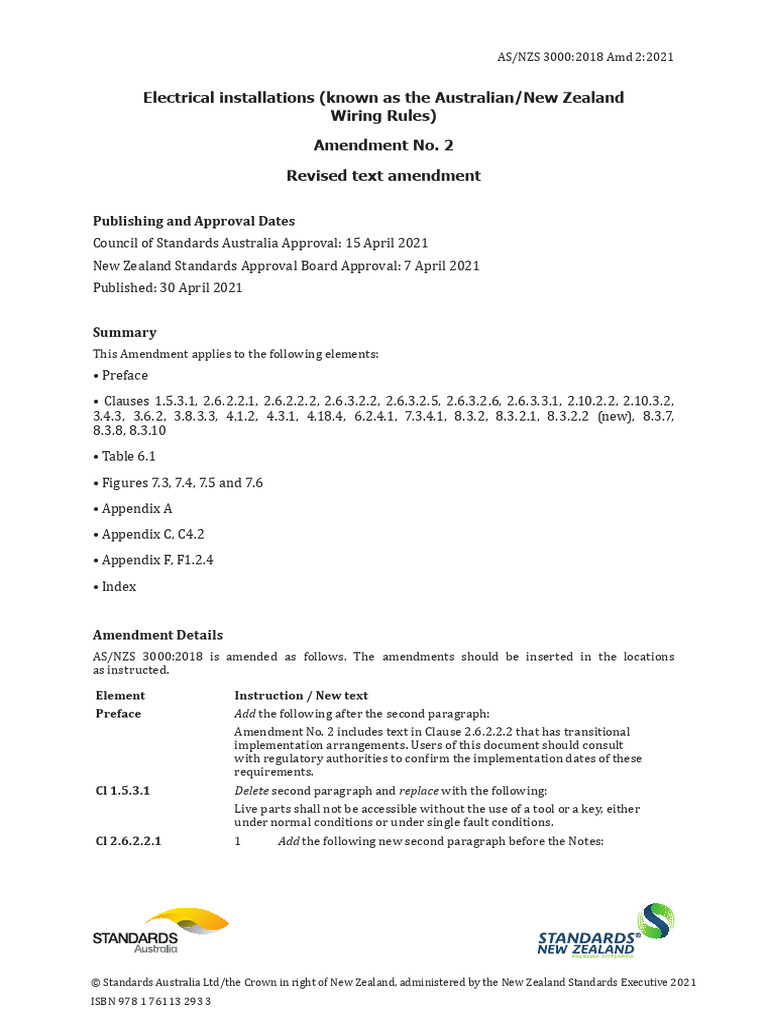 As3000 Amendment 2 | PDF