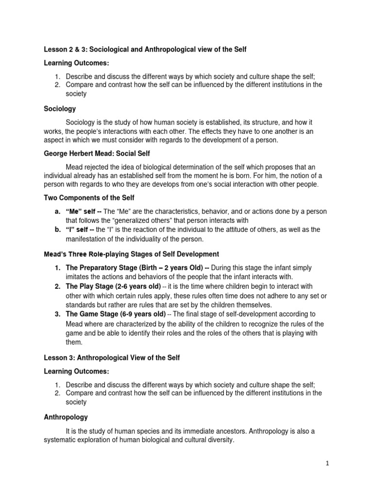 UTS Lesson 2 & 3 MIDTERM | PDF | Anthropology | Behavior