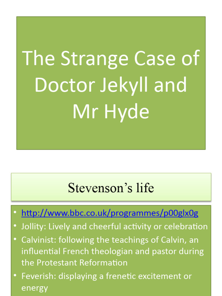 Analysis of Jekyll and Hyde Characters | PDF | Strange Case Of Dr ...