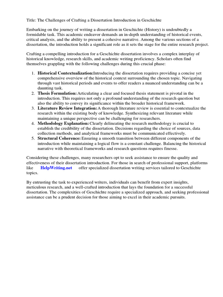Einleitung Dissertation Geschichte | PDF | Thesis | World Wide Web