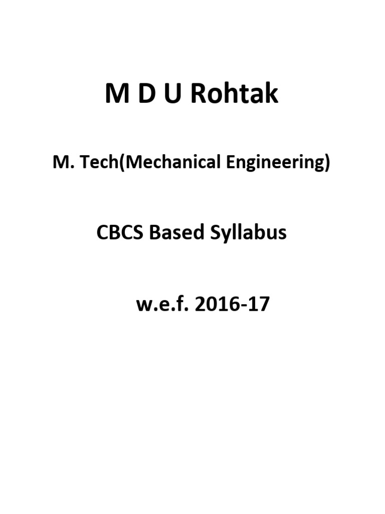 M.Tech Mechanical Engineering Syllabus | PDF | Welding | Construction