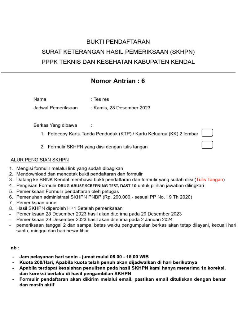 Bukti PPPK Teknis Dan PPPK Kesehatan - Nama - Sesuai KTP Diisi ...