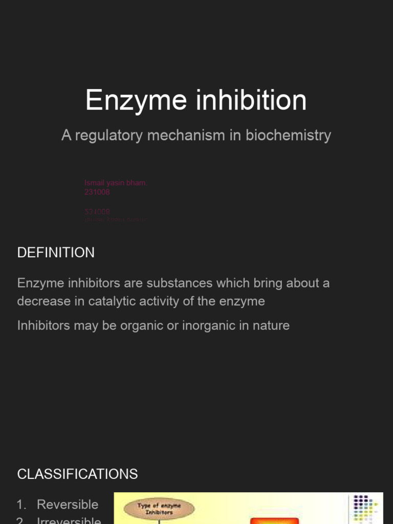 Enzyme Inhibition | PDF | Enzyme Inhibitor | Enzyme