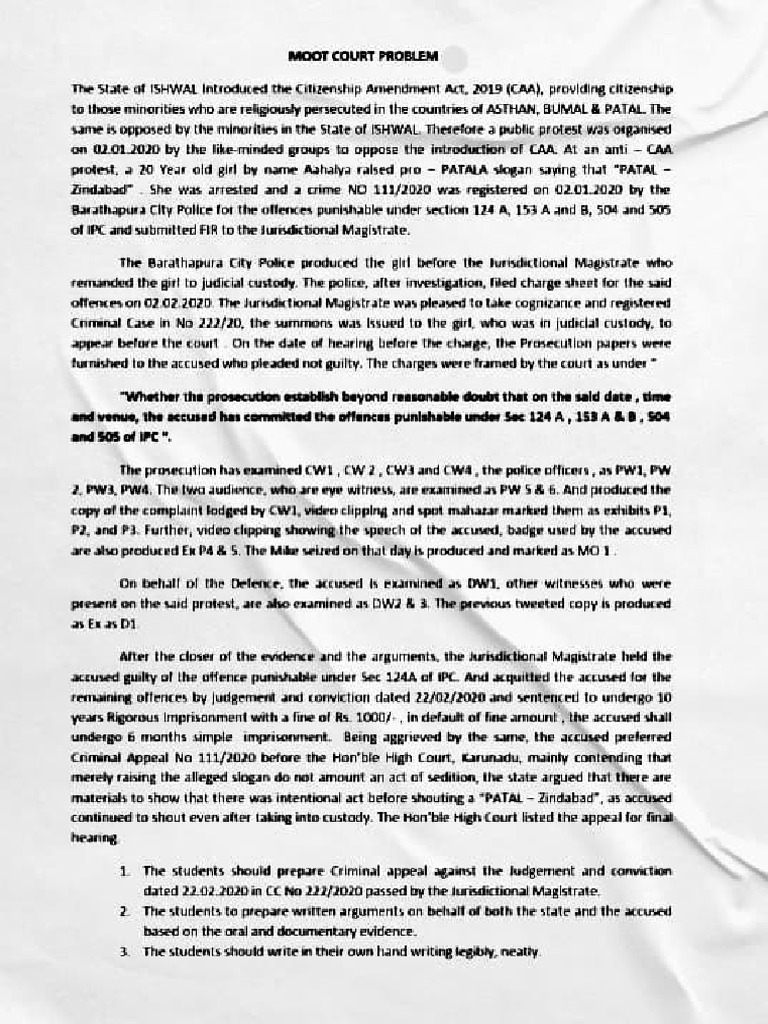 Moot Problem No 2 | PDF