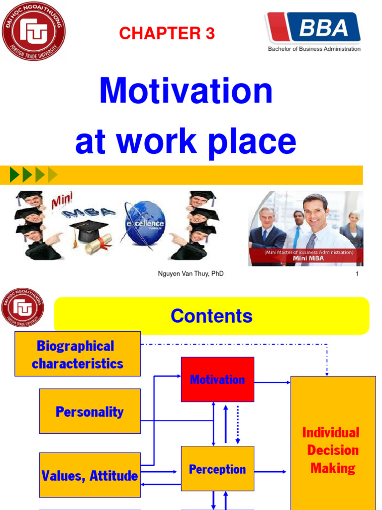 OB - Chapter 3. Motivation at Work Place | Download Free PDF | Motivational | Motivation