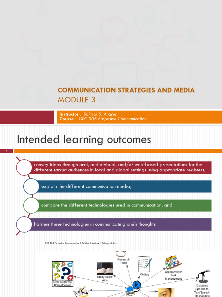 Module 3 Communication Aids and Strategies | PDF | Communication ...