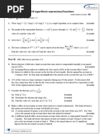 Worksheet A Key Topic 2.12 Logarithmic Function Manipulation | PDF ...