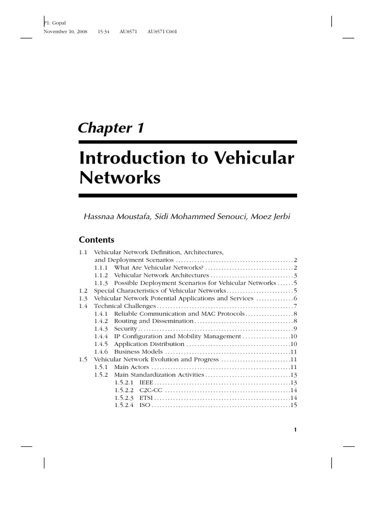 Introduction to Vehicular Networks | PDF | Wireless Ad Hoc Network ...