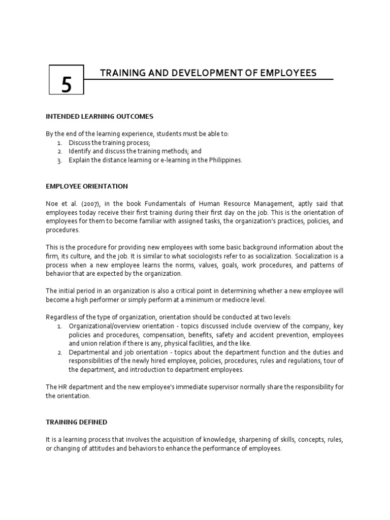 HRM5 Training of Employees | PDF | Virtual Reality | Learning