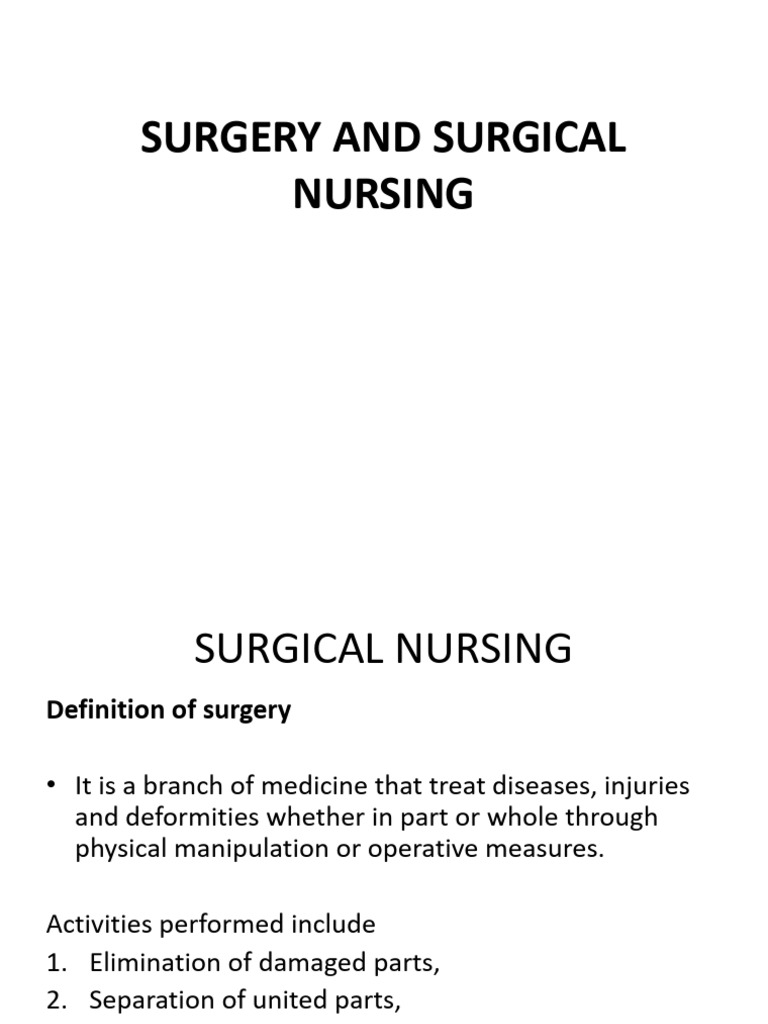 Surgery Pdf Surgery Anesthesia