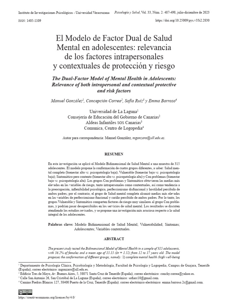 2830-Texto Del Artículo-12851-1-10-20230615 | PDF | Bienestar | Ansiedad