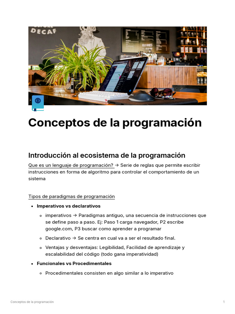 Conceptos de La Programación | PDF | Lenguaje de programación | Programación de computadoras