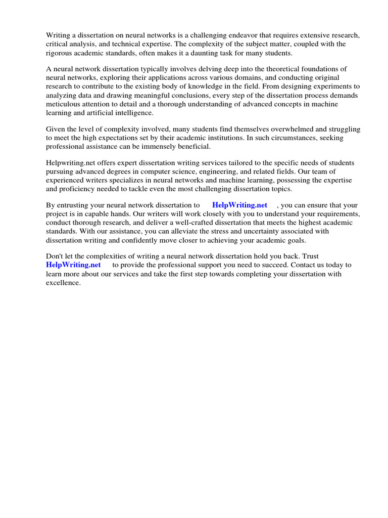 Neural Network Dissertation | PDF | Artificial Neural Network | Machine Learning