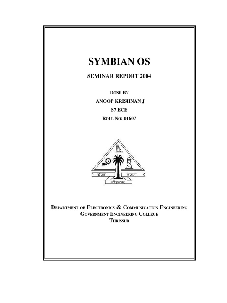 Anoop Symbian OS | PDF | Thread (Computing) | Operating System