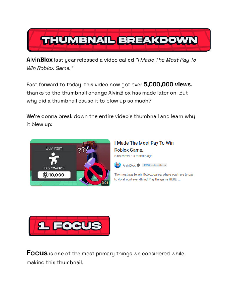 Analyzing AlvinBlox's Viral Thumbnail | PDF