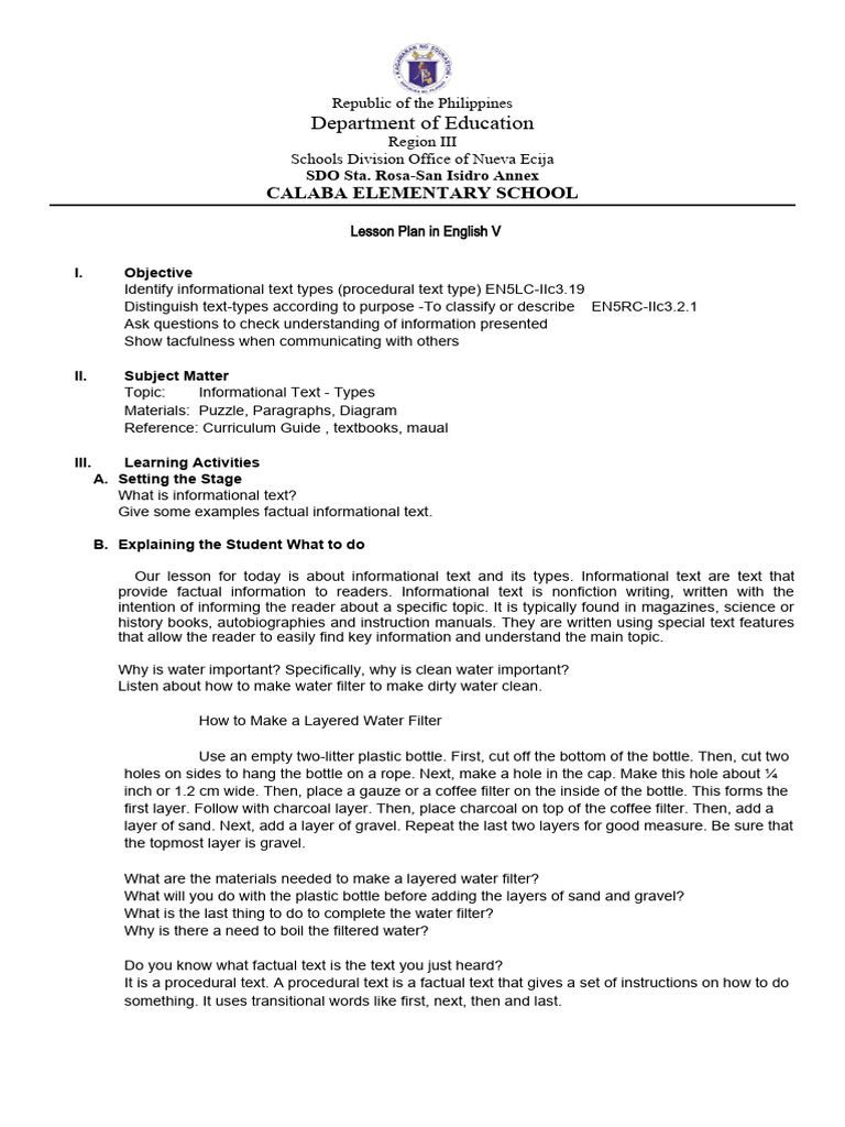 Classifying Informational Text Types | PDF | Human Communication ...