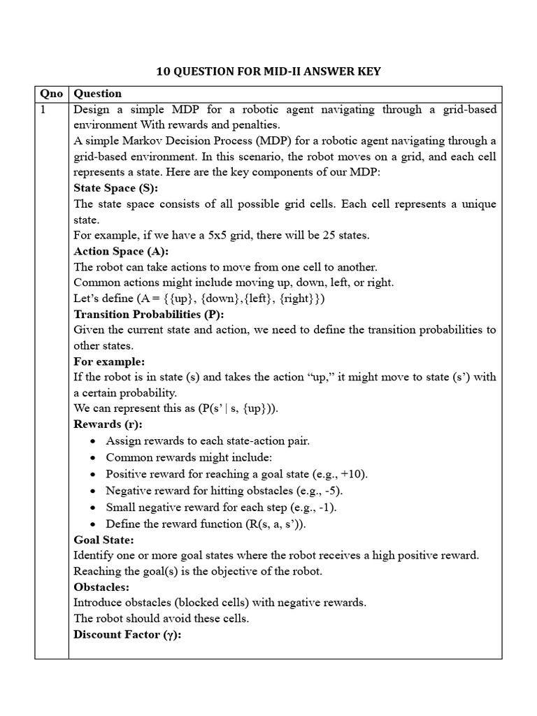 RL 10 QUESTIONS FOR MID II Scheme of Evaluvation | Download Free PDF | Applied Mathematics ...