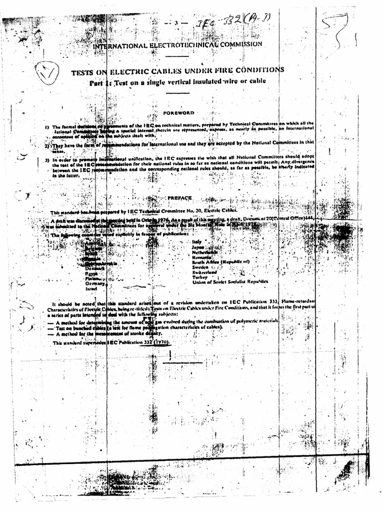 Iec-332-P-I Fire Test | PDF