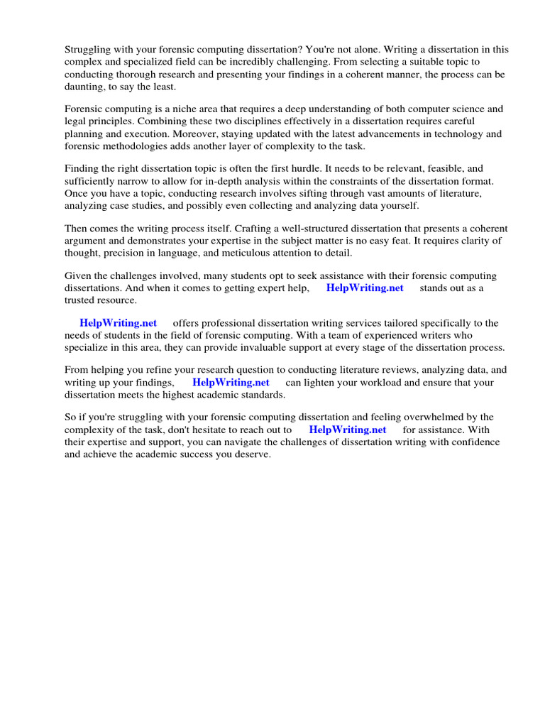 Forensic Computing Dissertation Ideas | PDF | Computer Forensics | Digital Forensics