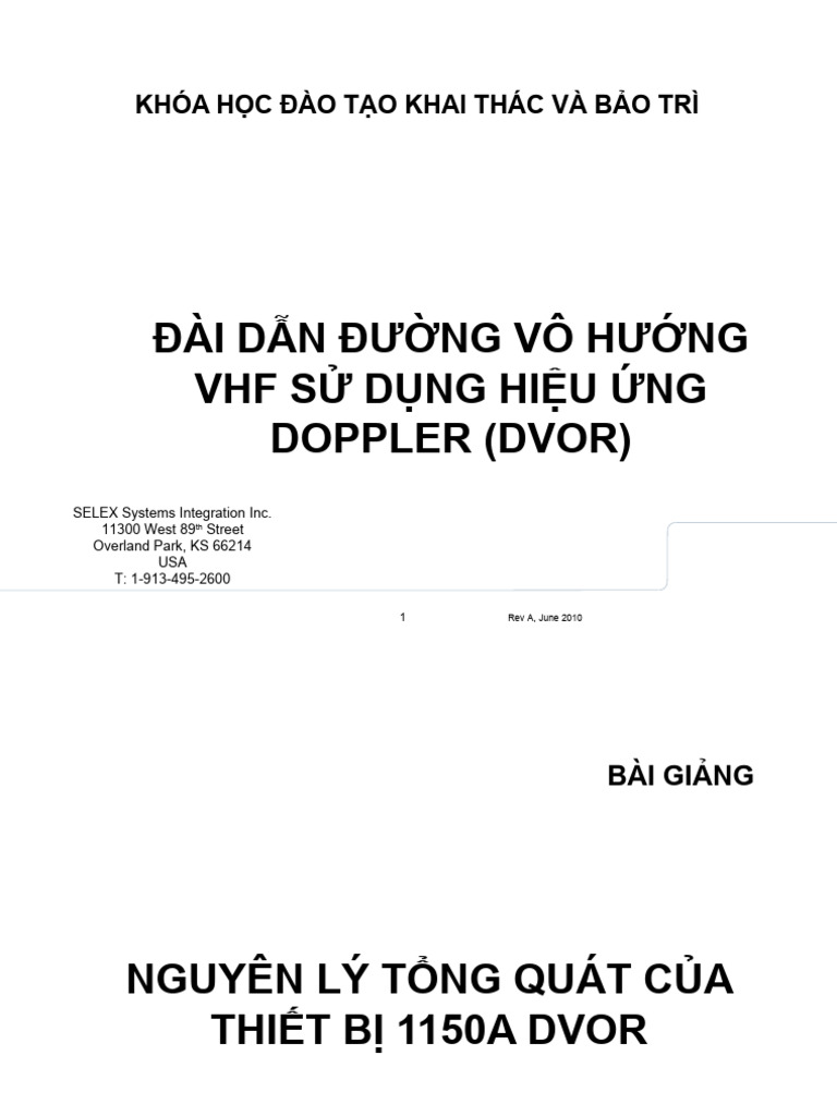 DVOR 1150A Tieng Viet | PDF