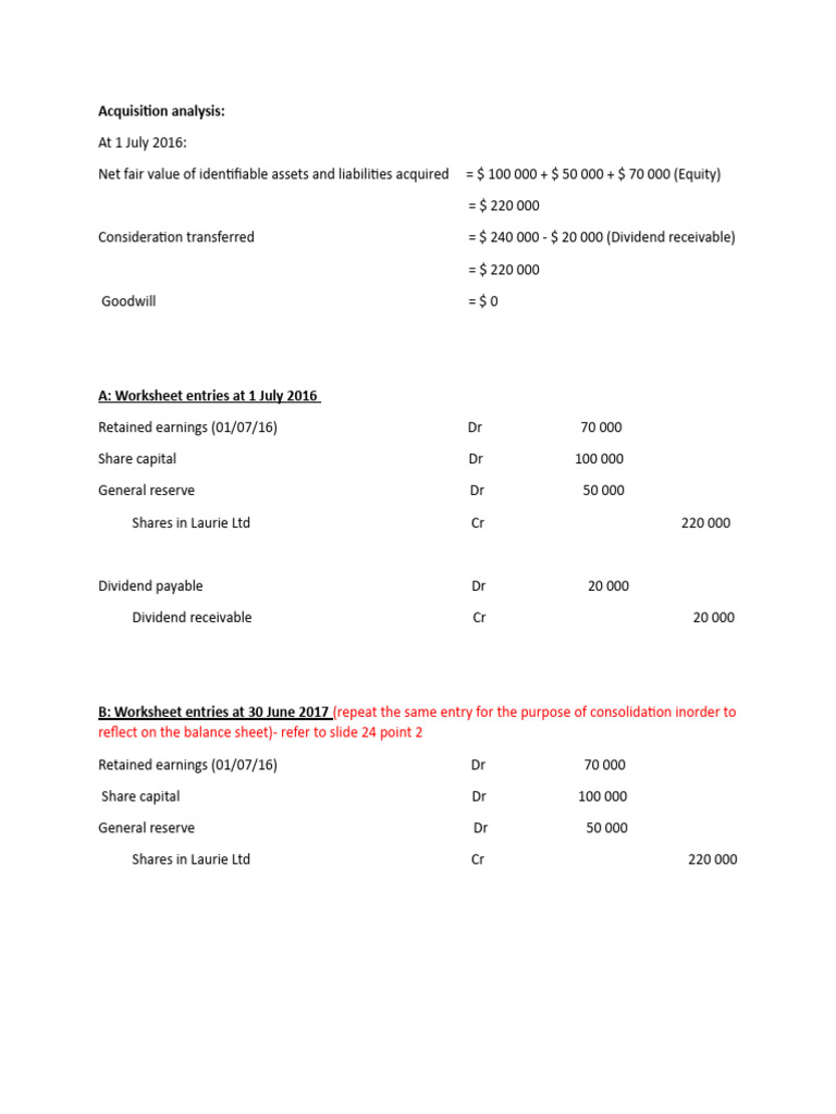 Week 11 Tutorial Solution AF210 | Download Free PDF | Goodwill ...