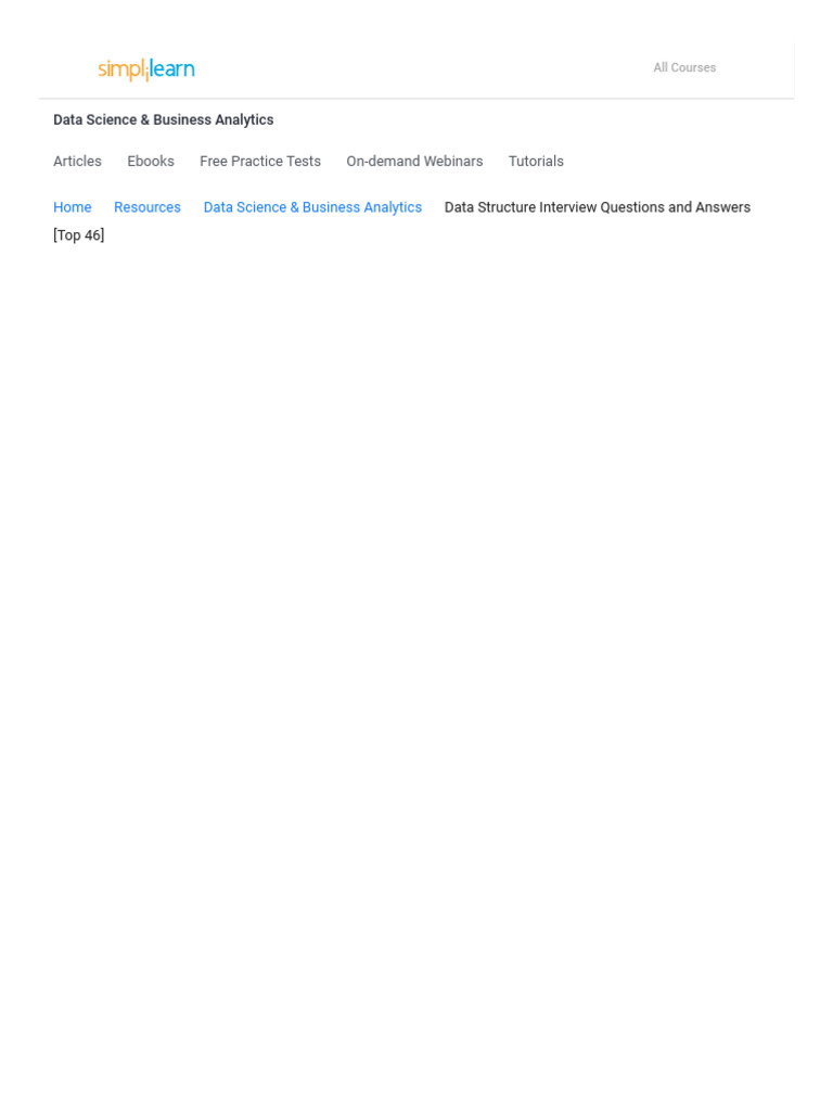 Data Structure Interview Questions And Answers Top 46 Pdf Queue Abstract Data Type