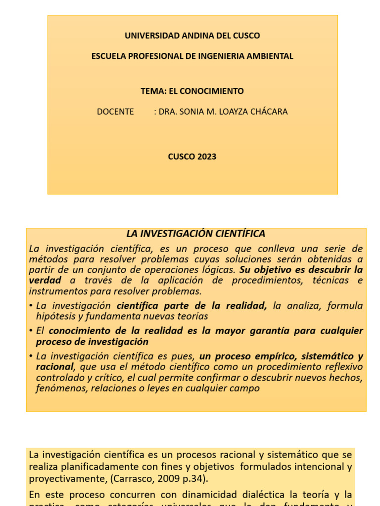 EL CONOCIMIENTO | PDF | Conocimiento | Empirismo