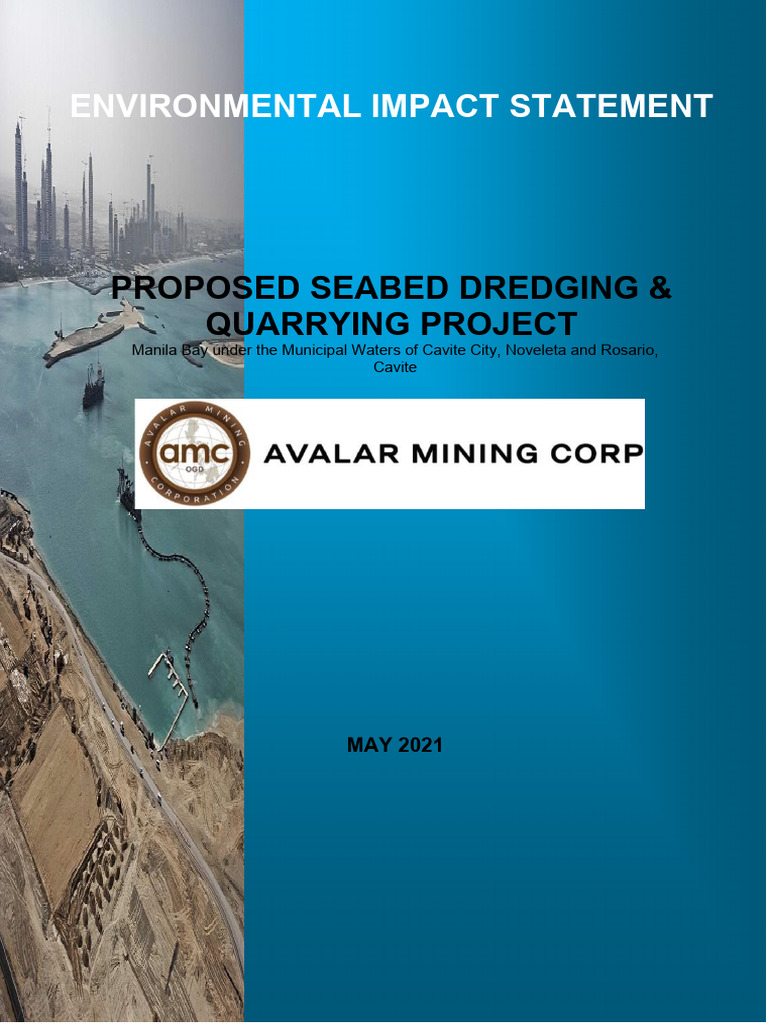 EIS Seabed Dredging and Quarrying Project | PDF | Geomorphology | Dredging