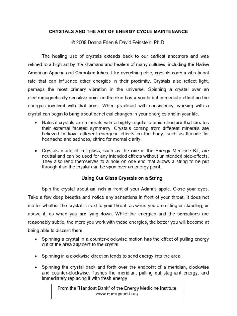 Crystals Art Energy Cycle | PDF | Chakra