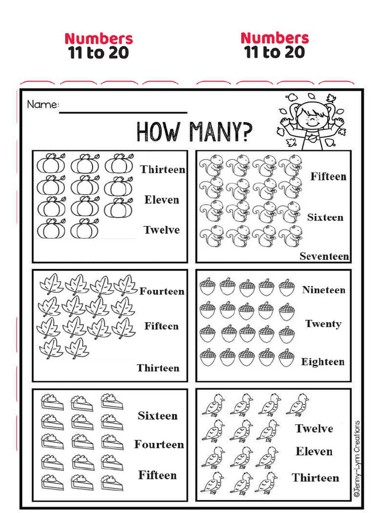 numeros 11 a 20 | PDF