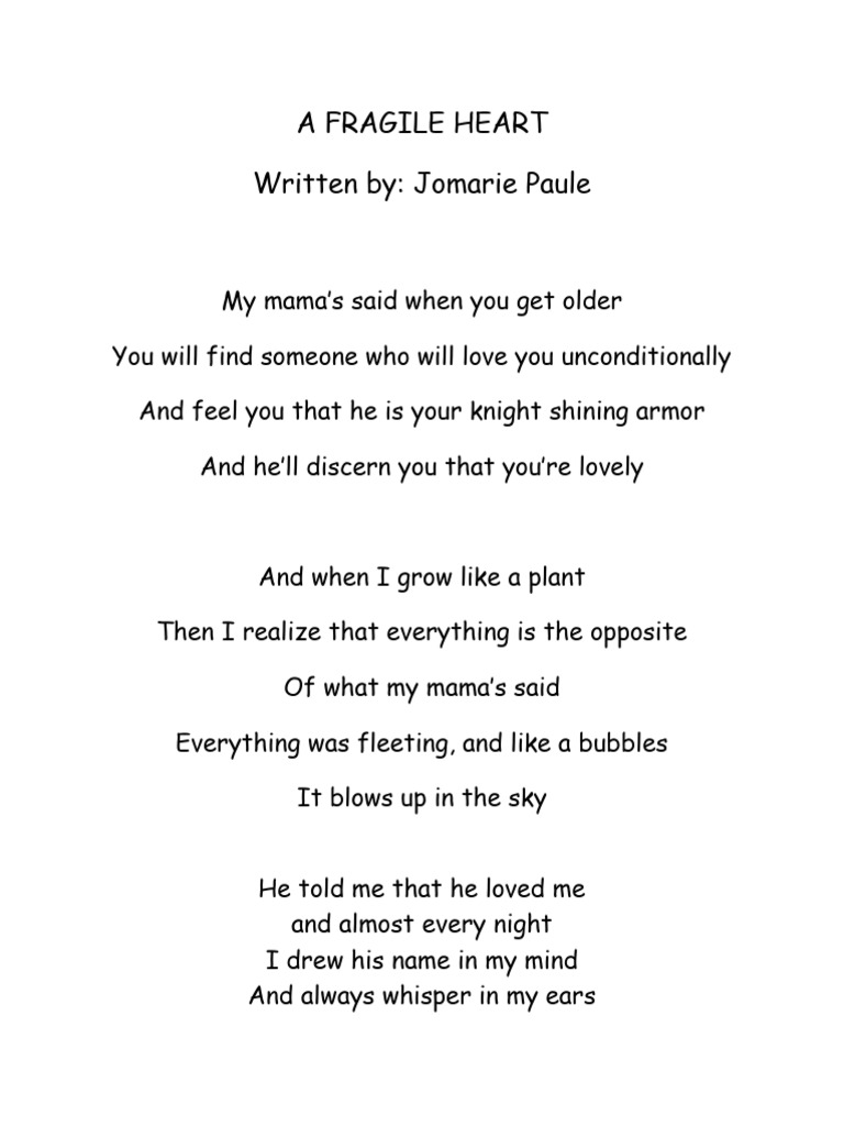 A Fragile Heart | PDF