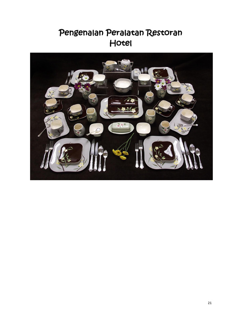 Pengenalan Peralatan Restoran Hotel | PDF