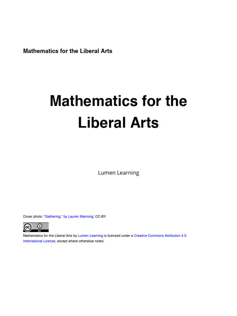 Waymaker Mathematics For The Liberal Fine Arts | PDF | Mathematics
