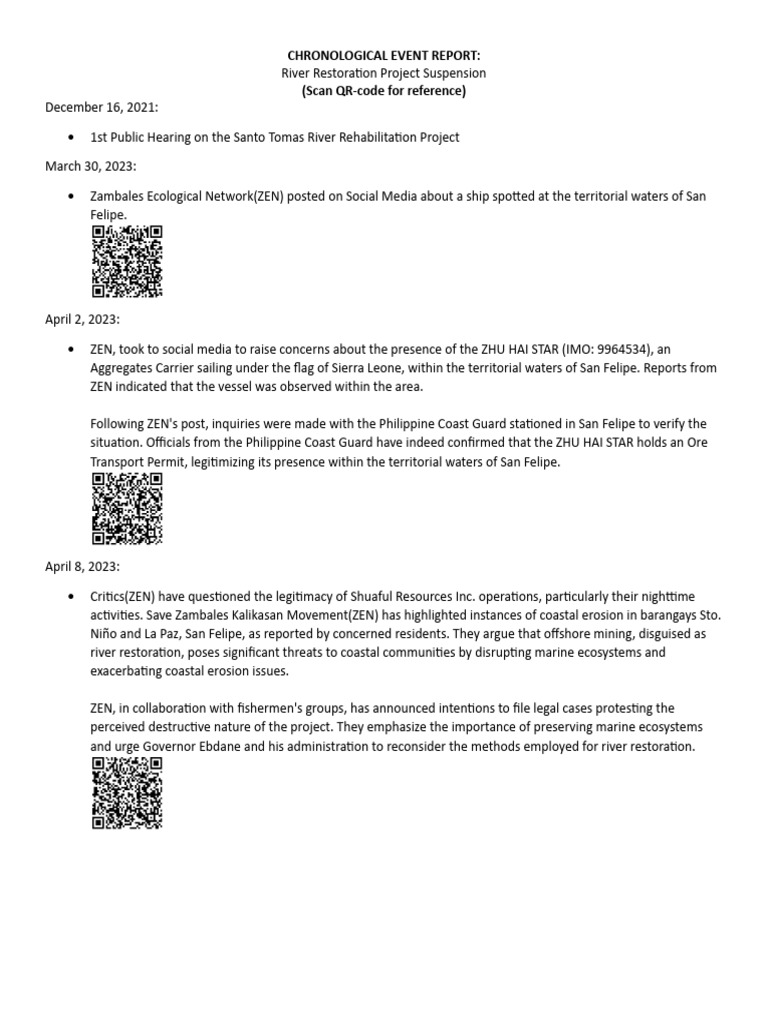 Chronological Event Report | PDF | Earth Sciences | Natural Environment