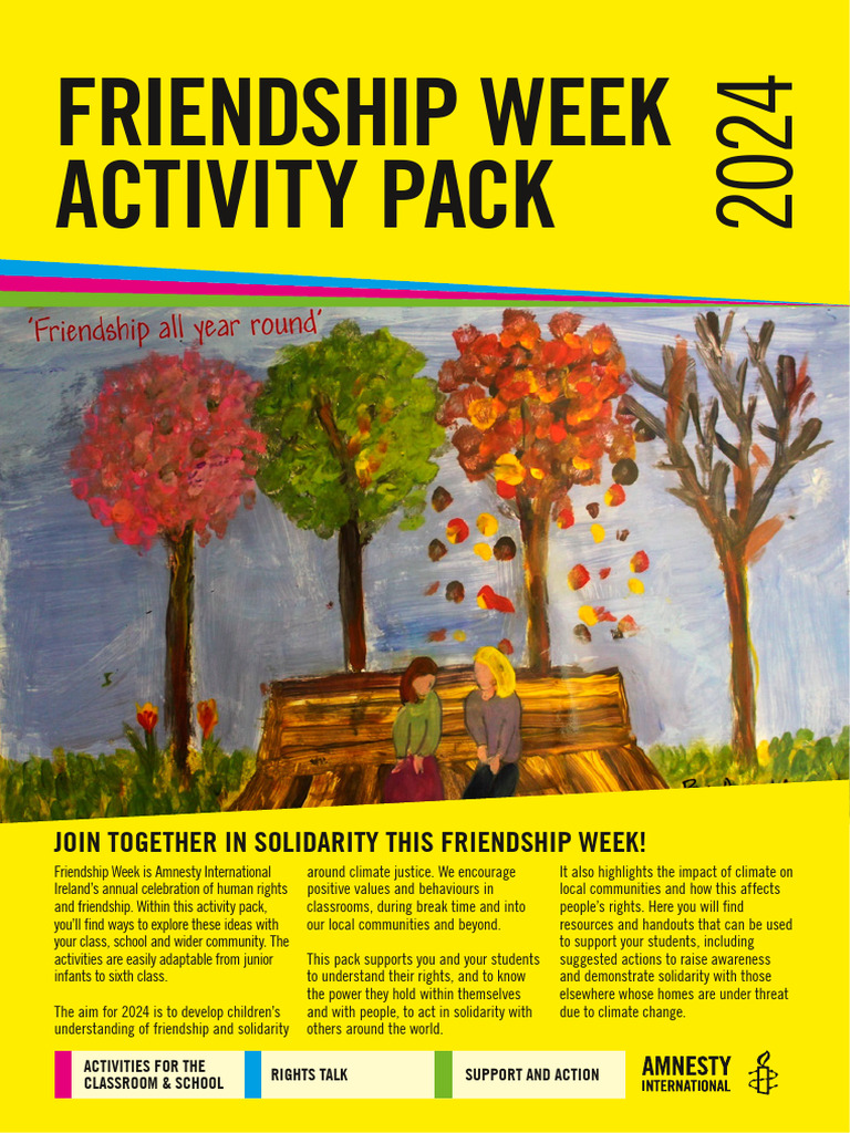 Friendship Week 2024 Activity Pack | PDF | Climate Change | Amnesty ...