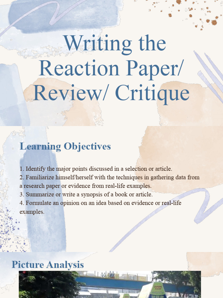 Writing Reaction PaperReviewCritique PT Discussion | PDF ...