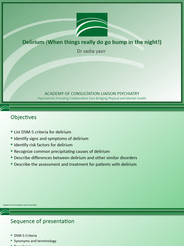 Delirium | PDF | Dsm 5 | Mental Disorder
