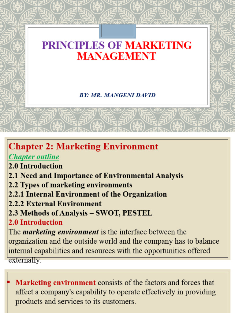Marketing Environment | PDF | Marketing | Swot Analysis