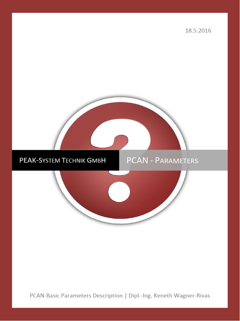Pcan Parameter Documentation Pdf Parameter Computer Programming Bit Rate 3670