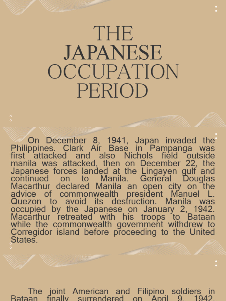 The Japanese Occupation Period | PDF | Philippines