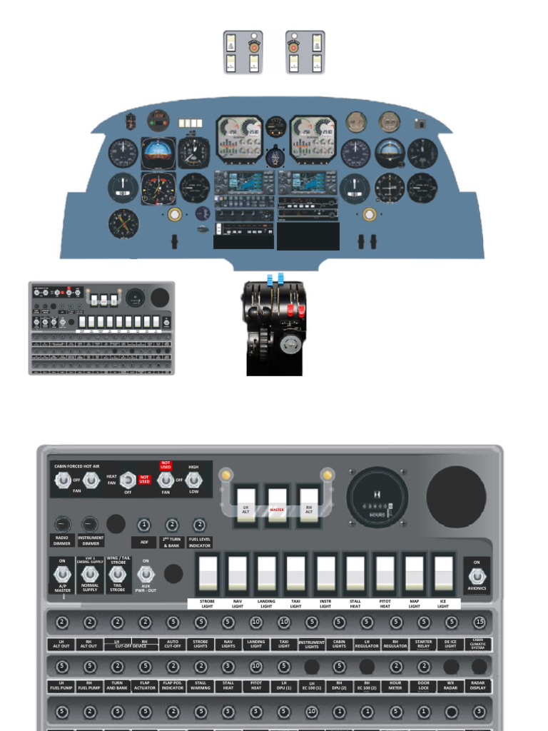 P68C Cockpit Panels | PDF | Aerospace | Aircraft